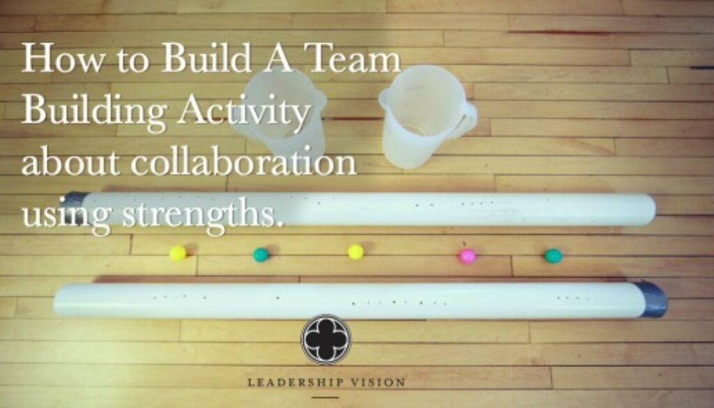 Team Building Activity showing Collaboration and Strengths